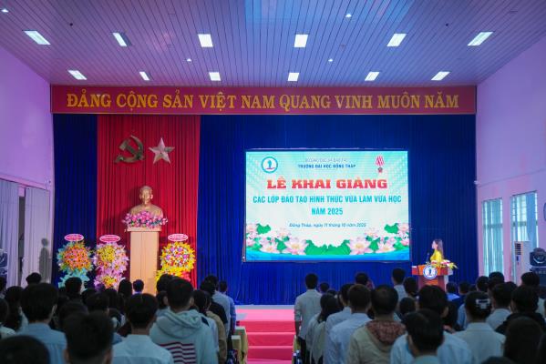Trường Đại học Đồng Tháp khai giảng hệ vừa làm vừa học năm 2025